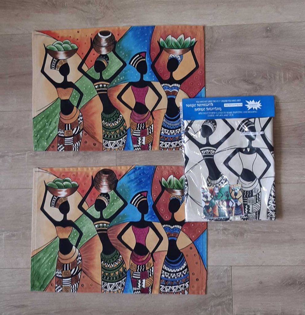 Nguni Cow Side Place Mats Set of 2: Place Mats - Fabric Painting ...